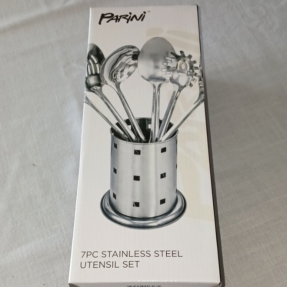 Parini | Kitchen | Parini 7 Piece Stainless Steel Cooking Utensil Set ...
